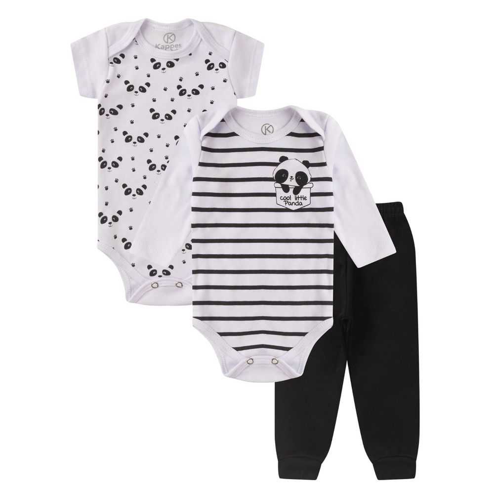 Kit Body Infantil 3 Peças Kappes Branco - itapua